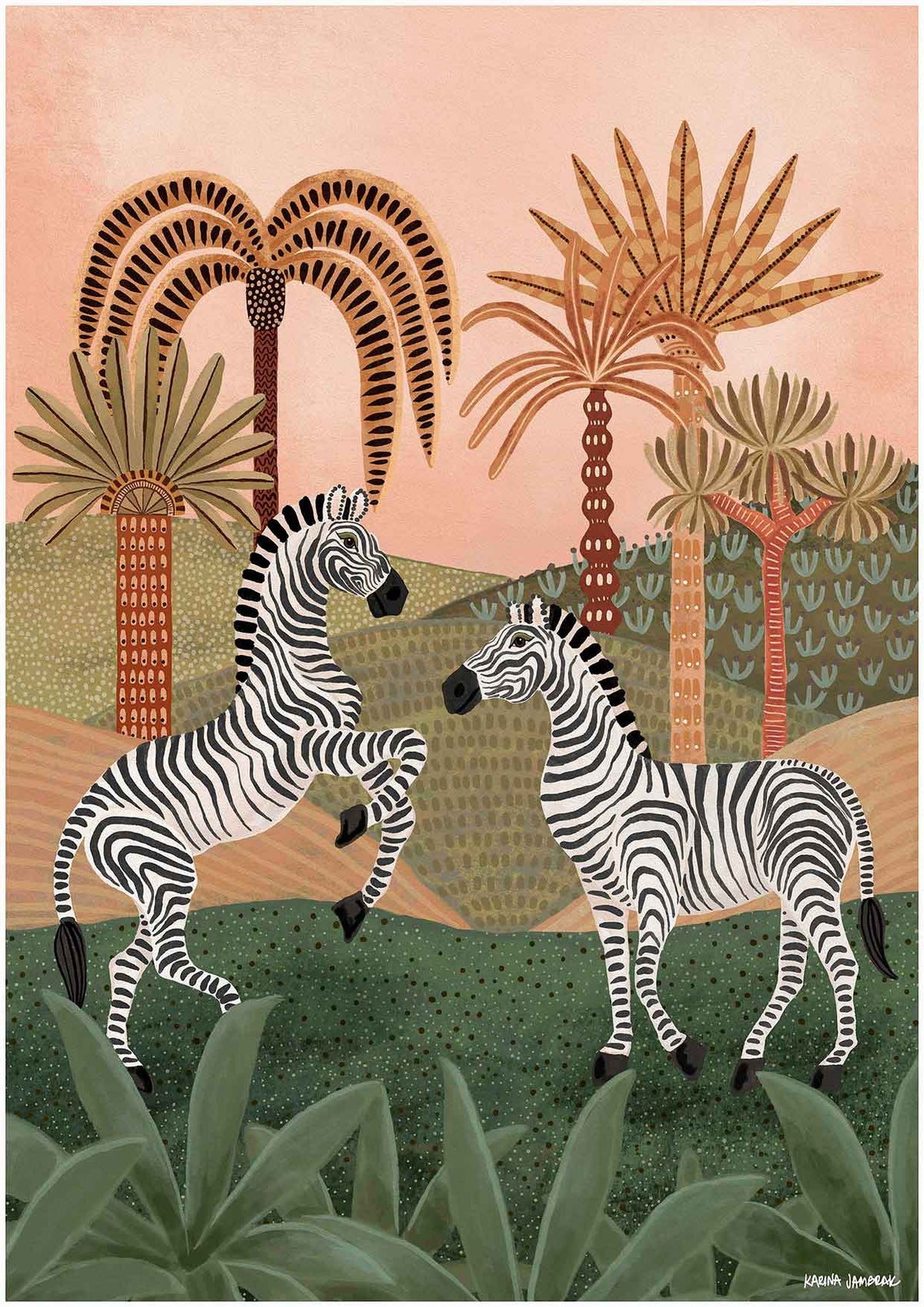 Zebra Play Fine Art Print | Karina Jambrak