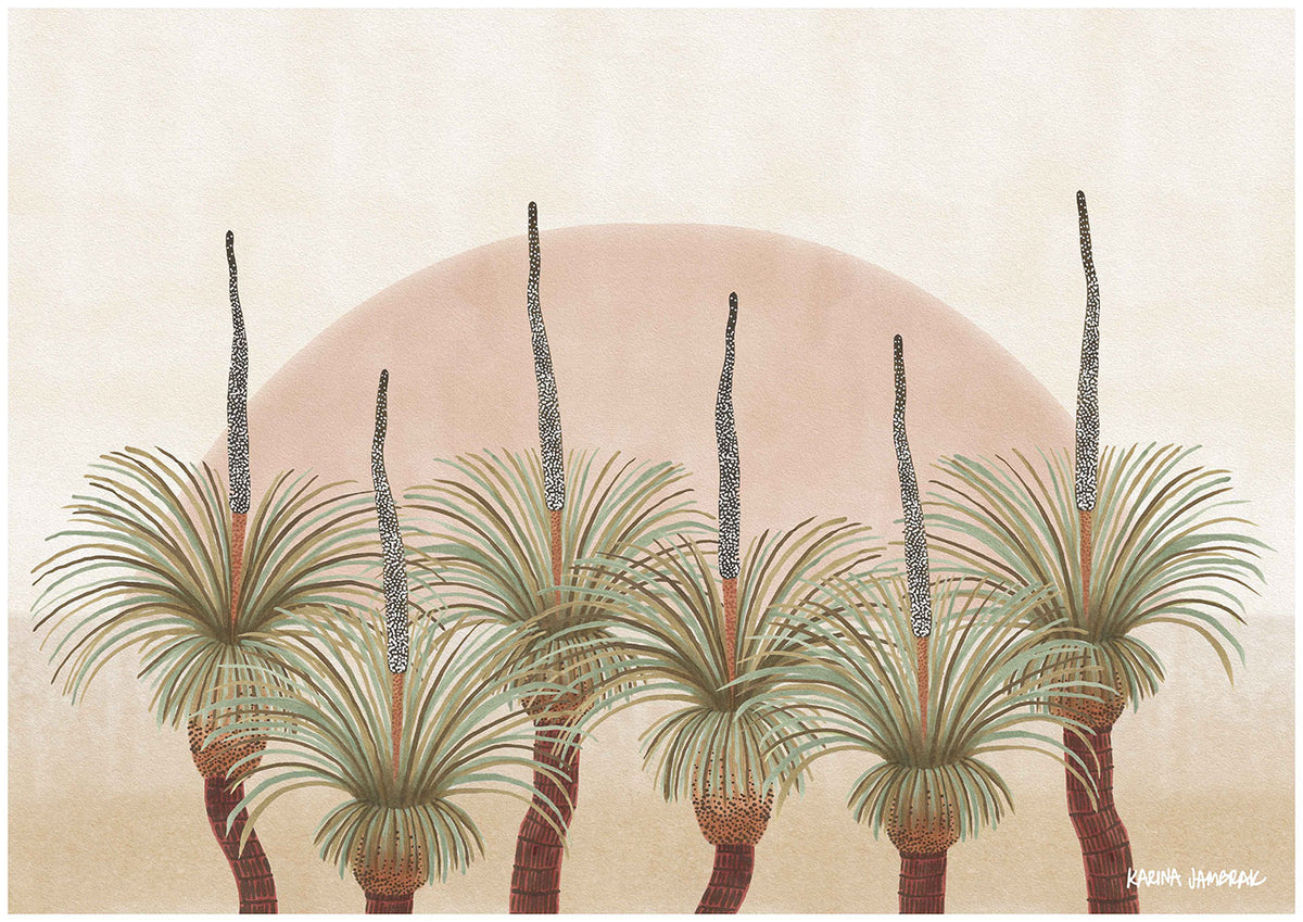 Grass Tree Horizon Landscape Fine Art Print | Karina Jambrak