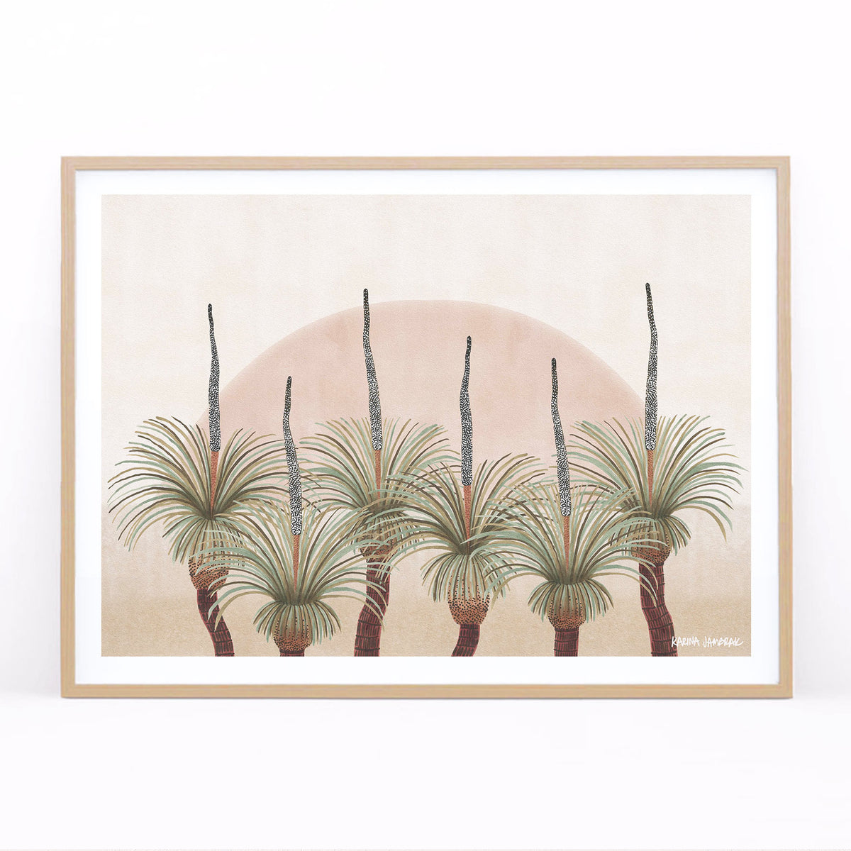 Grass Tree Horizon Landscape Fine Art Print | Karina Jambrak