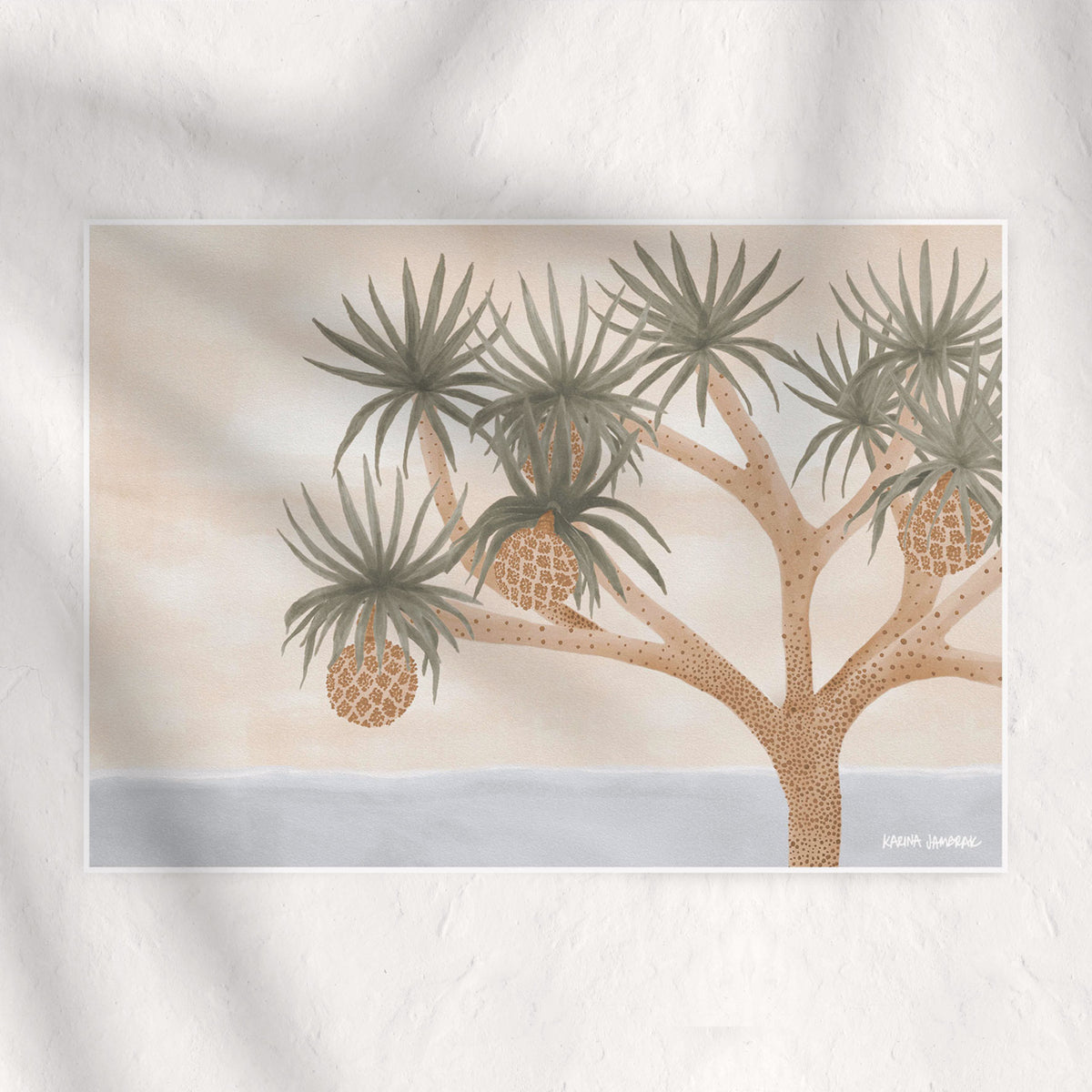Ocean Pandanus Landscape Fine Art Print | Karina Jambrak