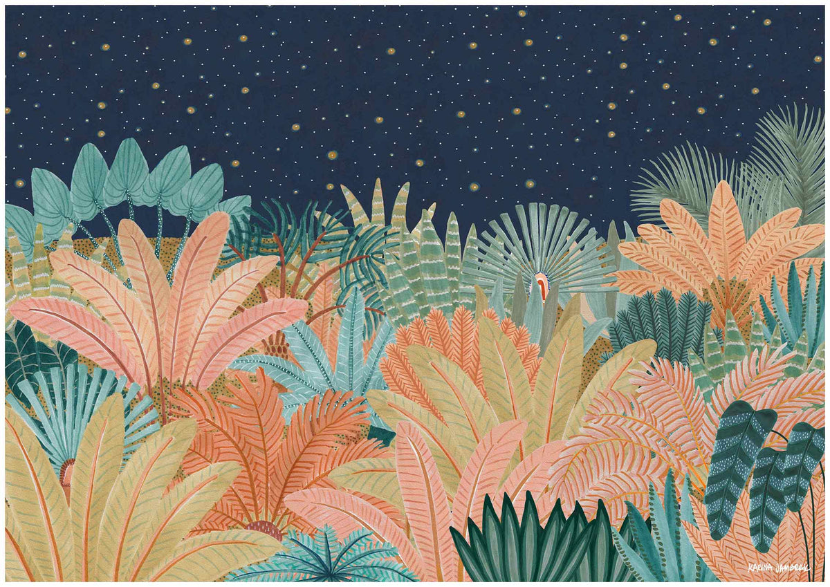 Treetops At Night (Landscape) Fine Art Print | Karina Jambrak